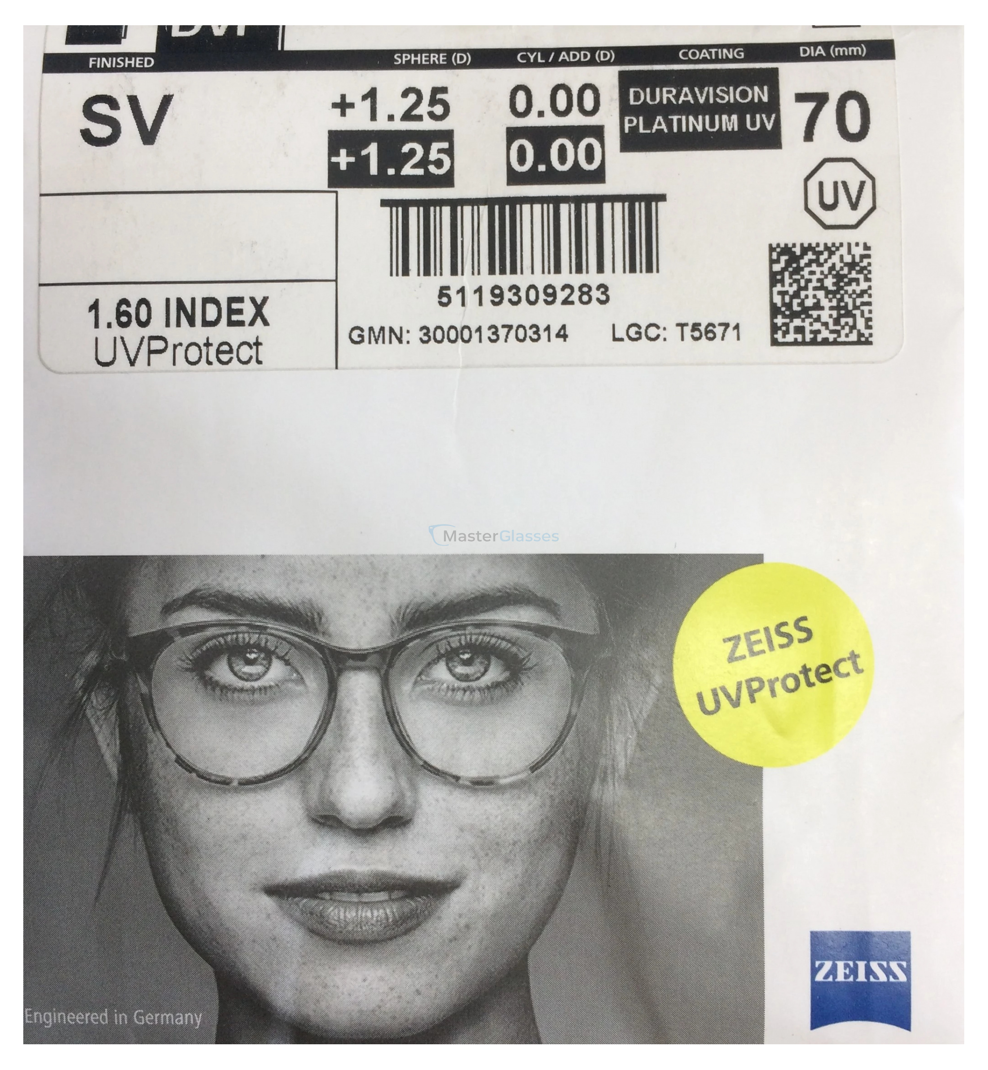 Zeiss Single Vision 1.6 DVP UV (Dura Vision Platinum UV) - купить в ...